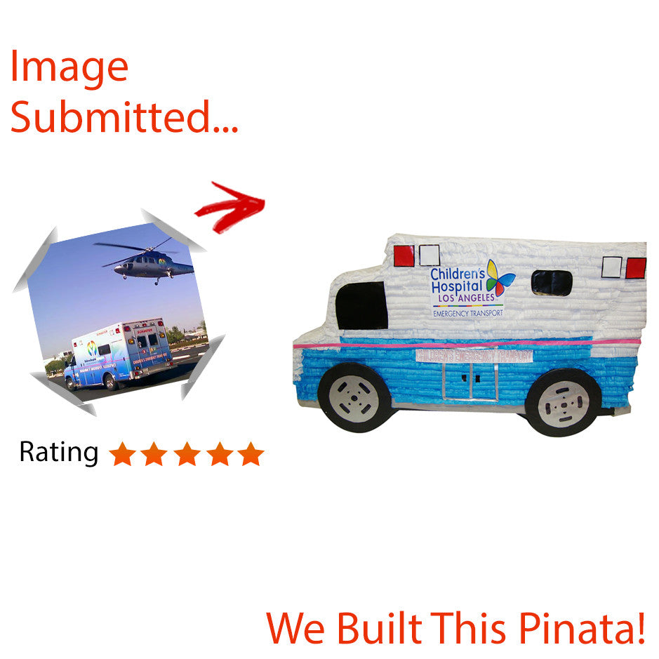 Ambulance Motor Pinata - Custom Party Pinatas - Pinatas.com