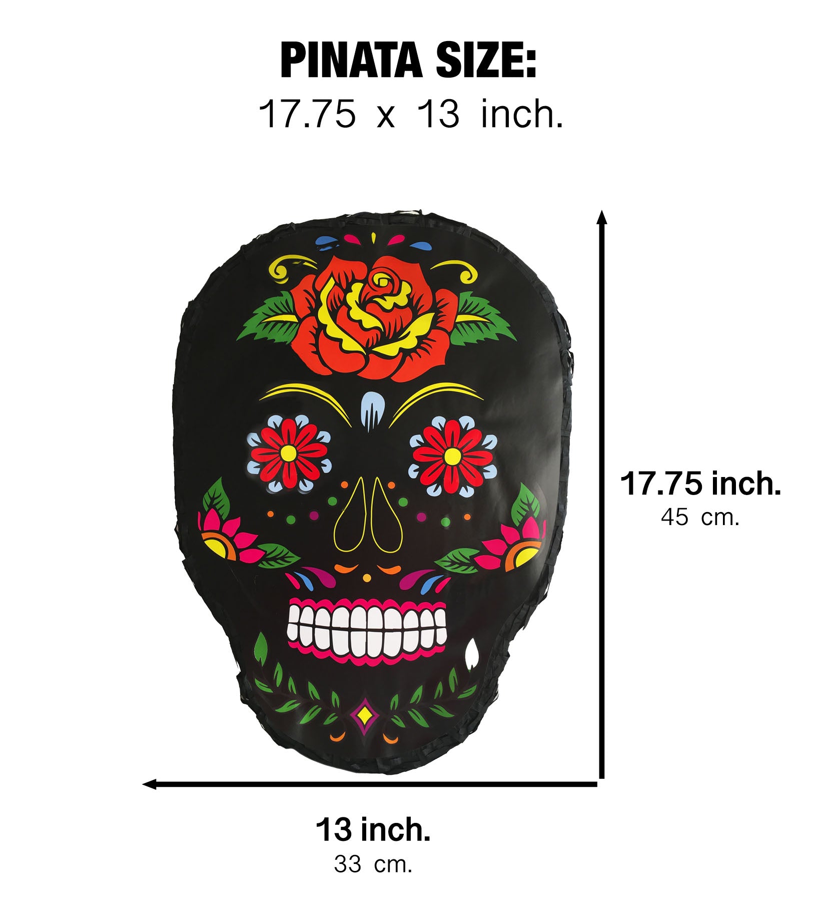 Black Sugar Skull Pinata | Mexican Pinatas | Day of Dead Pinatas ...