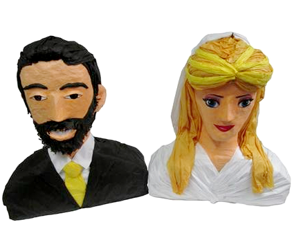 Custom Wedding Couple Pinata - Bust – Pinatas.com