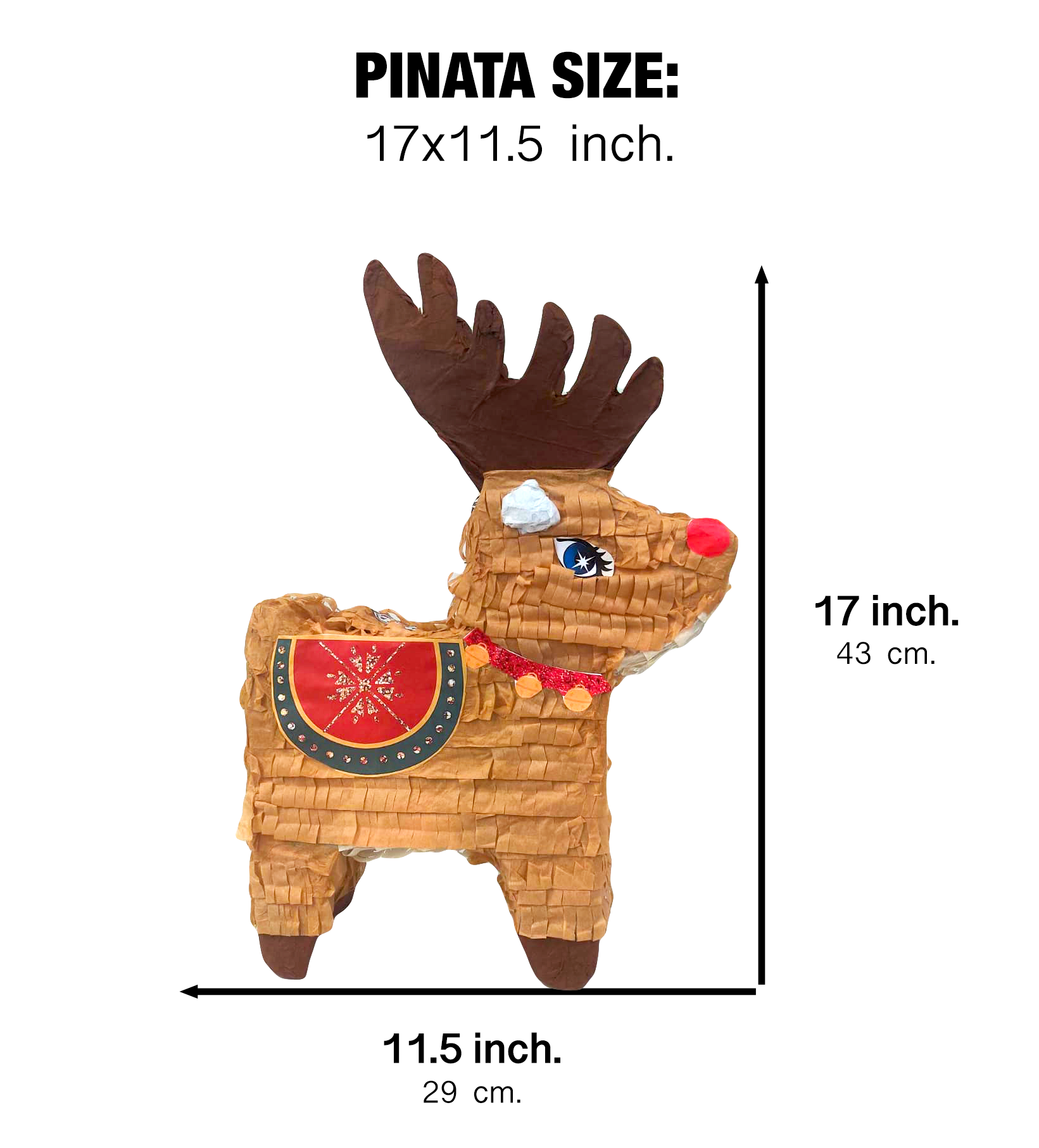 Rudolph Reindeer Pinata | Reindeer Pinata | Christmas Pinatas – Pinatas.com