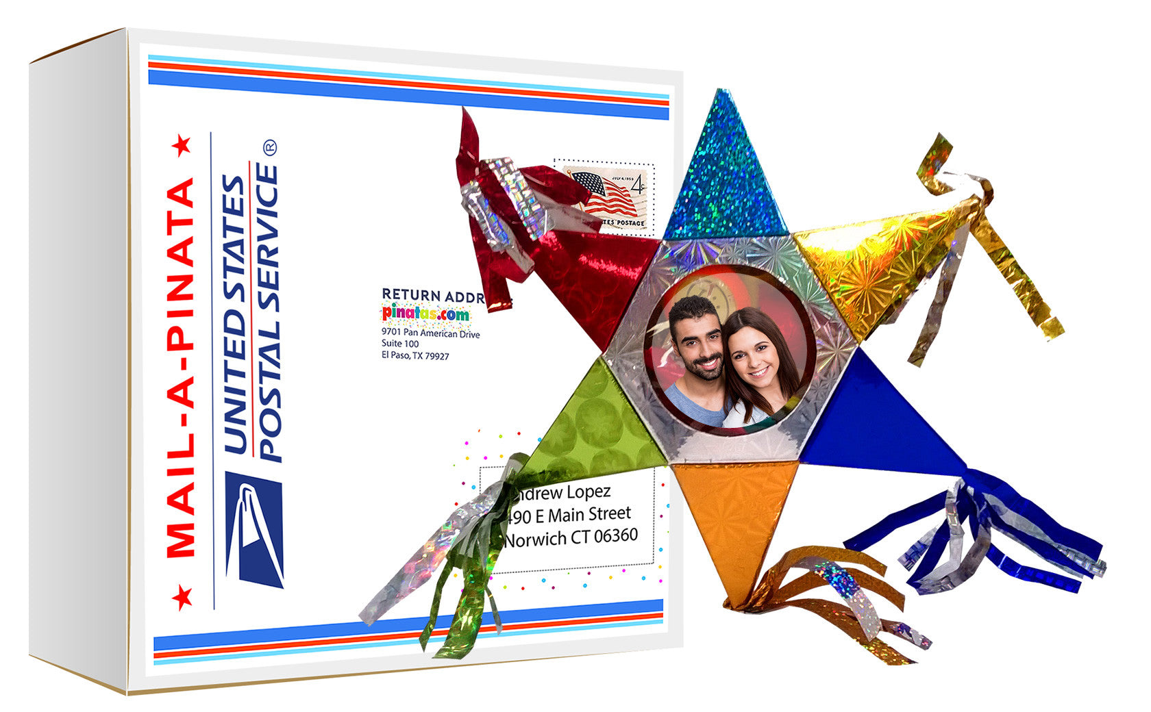 Candy-filled Mini Star Pinata, 10" High, Send To A Friend – Pinatas.com